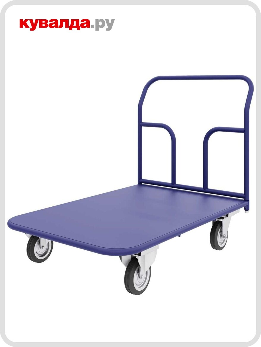 Тележка платформенная Rusklad ТП- 6 800 х 1200 мм с колесами 200 мм