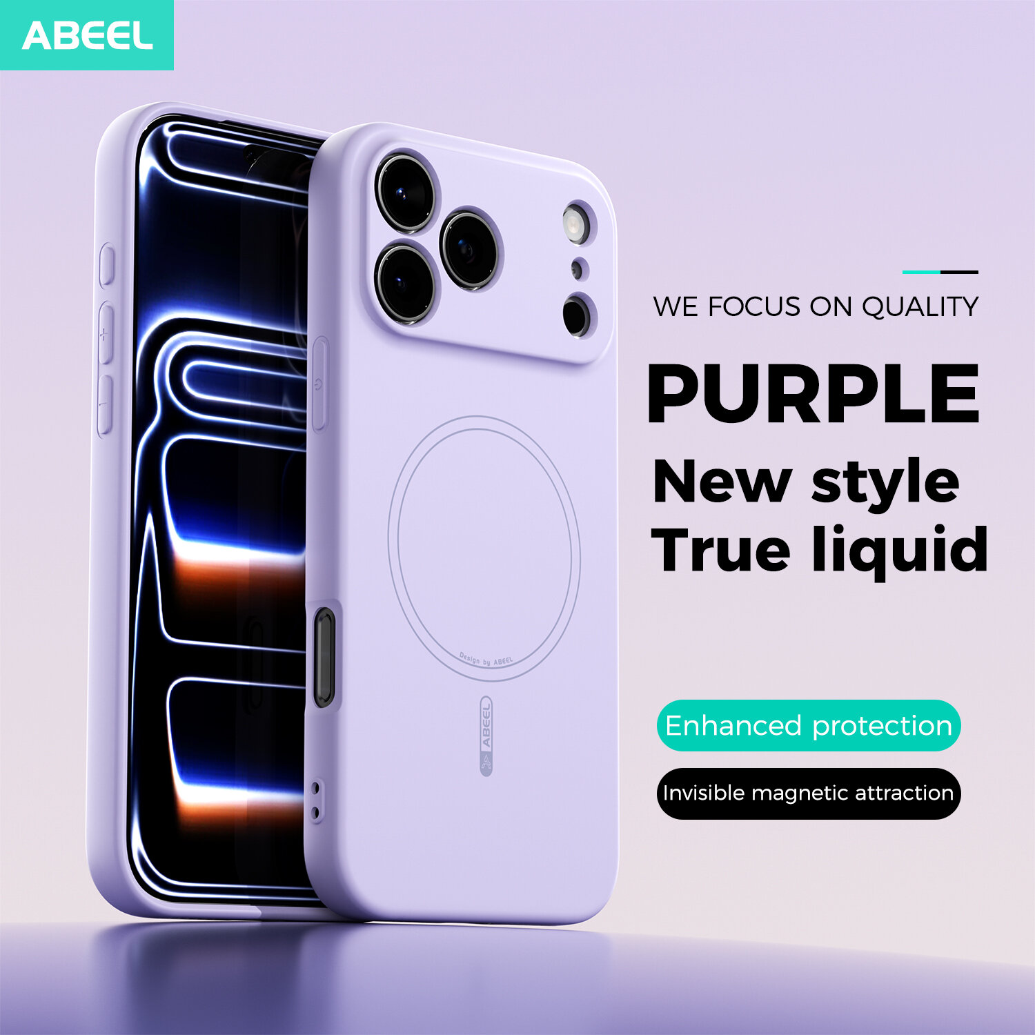 Чехол для Apple iPhone 17 Pro / Айфон 17 Про, soft touch, чехол-кардиомонитор, поликарбонат (PC), защита камеры, усиленные углы, soft touch, Apple, Apple iPhone 17 Pro, purple,