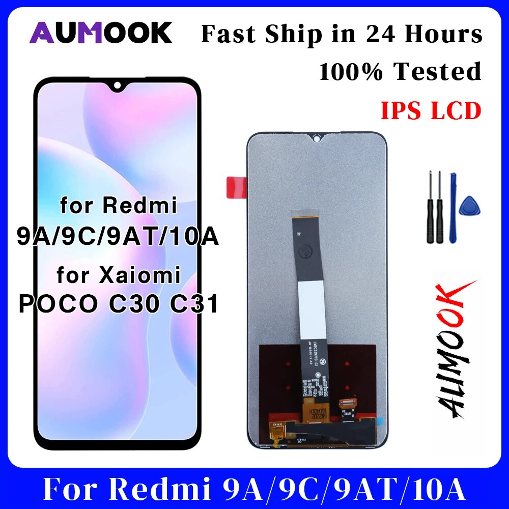 6,53 "экран для Redmi 9A 9C 9AT 10A ЖК-дисплей цифровой сенсорный экран в сборе для 9C No Frame