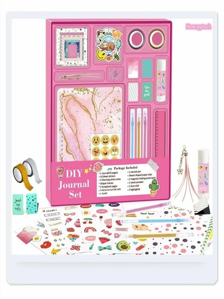 Блокнот на кольцах, одарочный канцелярский набор для девочек с блокнотом для творчества, рисования, скетчбук, набор для скрапбукинга