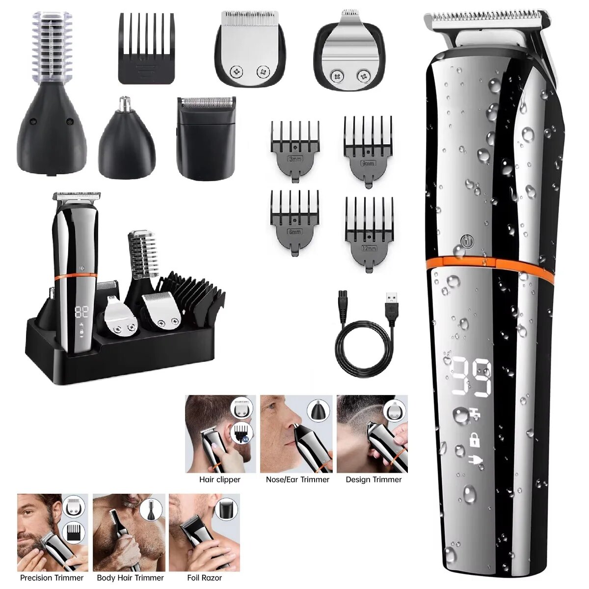 Kemei Tриммер для мужчин 6в1