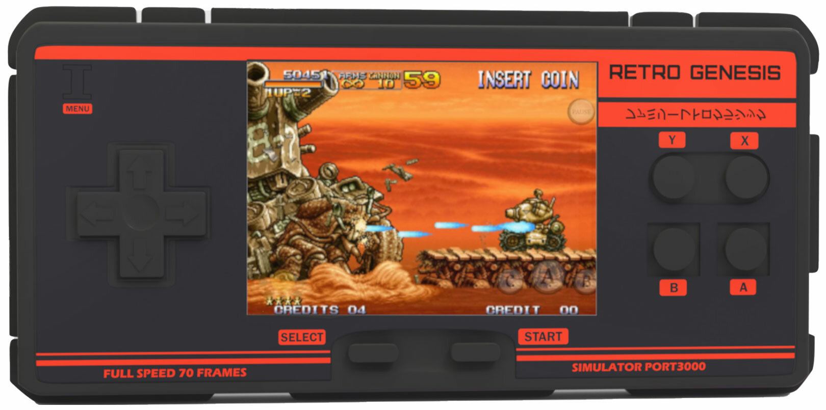 Игровая приставка Retro Genesis Port 3000, черно-красная (10 эмуляторов, 4000+игр, 3.0 экран, IPSSD-карта сохранения)