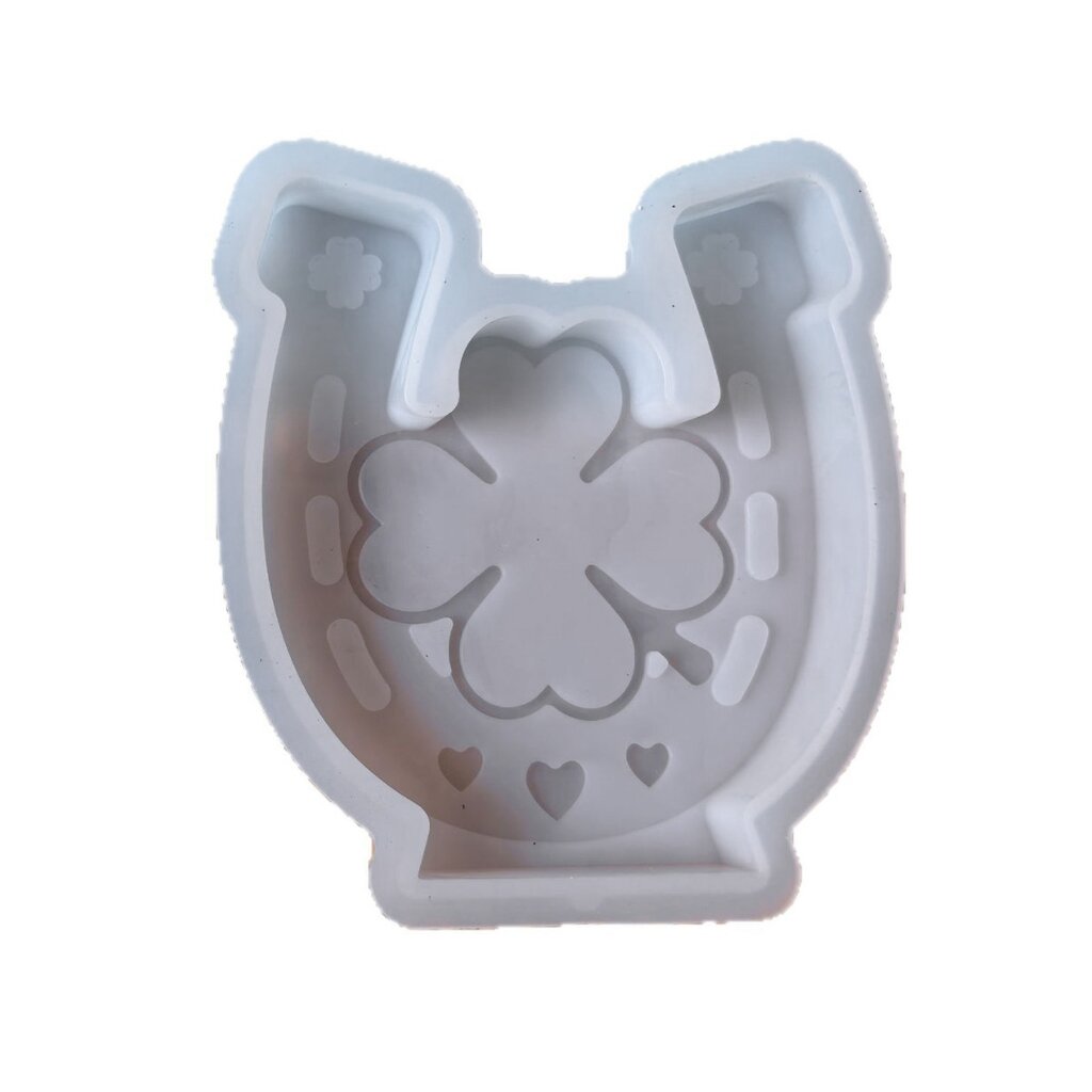 Силиконовый молд для свечей в форме подковы и трилистника, пищевой материал, для украшения дома и подарков