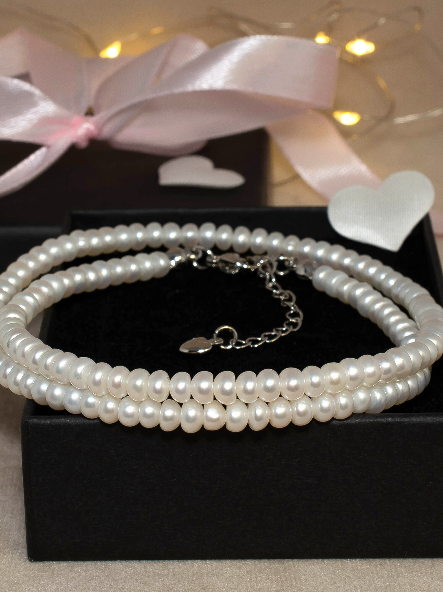 Чокер, жемчуг пресноводный культивированный