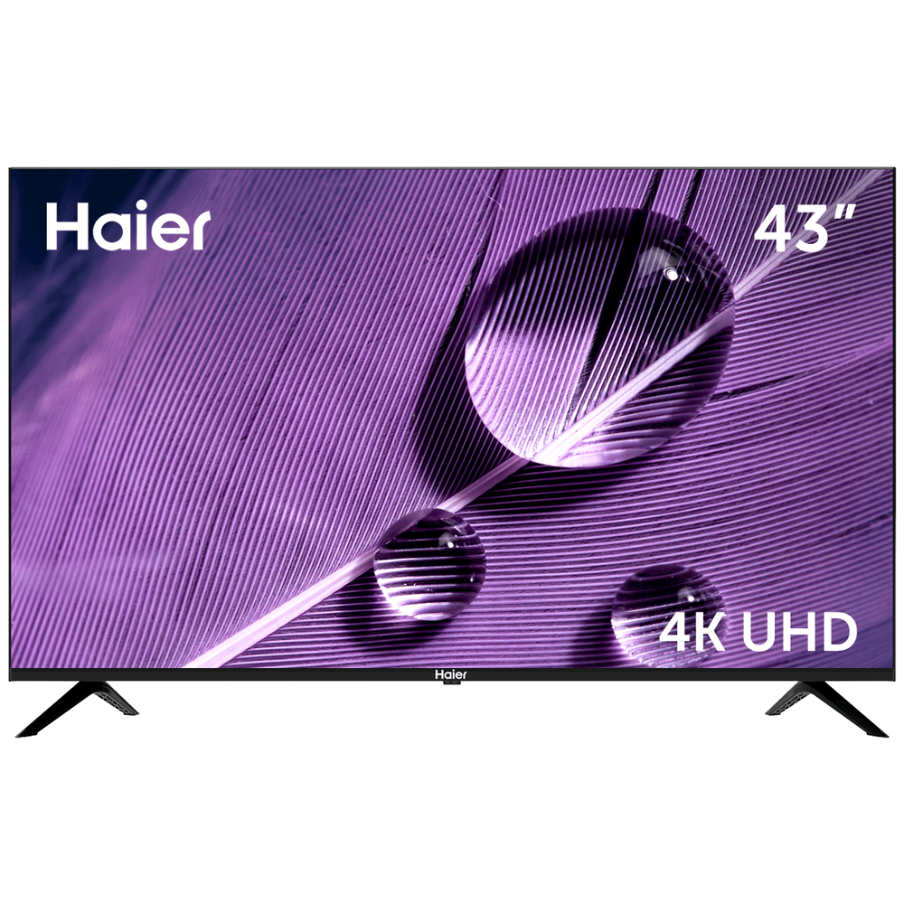 Телевизор Haier 43 Smart TV S3 Android TV 4K UHD разрешение 3840x2160 43" частота обновления 60 Гц LED 250 кд/м2 178 градусов 5000:1