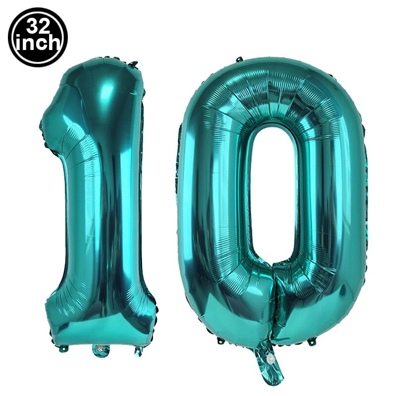 Воздушный шар номер 10 PartiesTour 32 дюйма флуоресцентный желтый