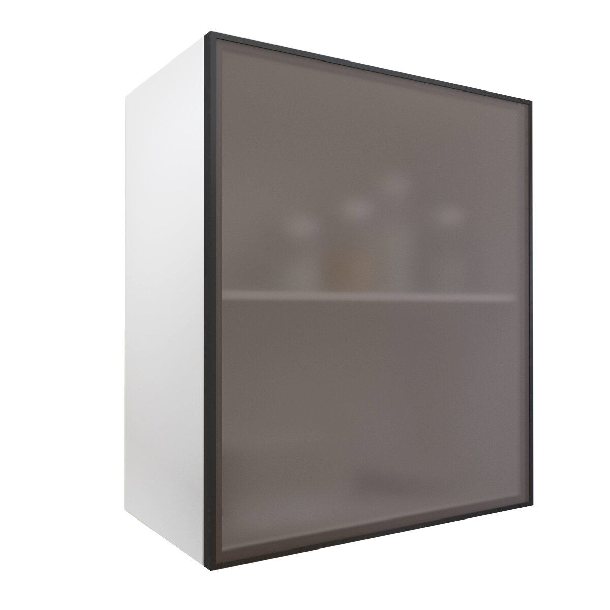 Фасад из алюминиевого профиля со стеклом Aluminum Glass 59,6х71,6см, черный анод/бронза сатинат