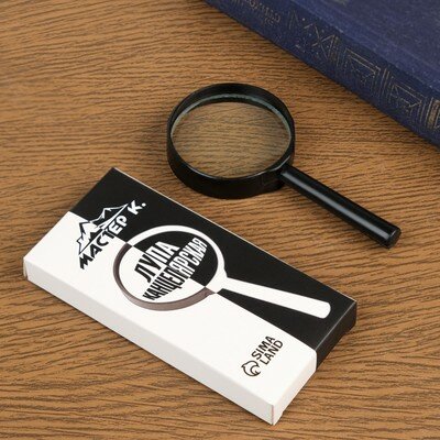 Лупа классическая 6х Мастер К, d=6 см, чёрная