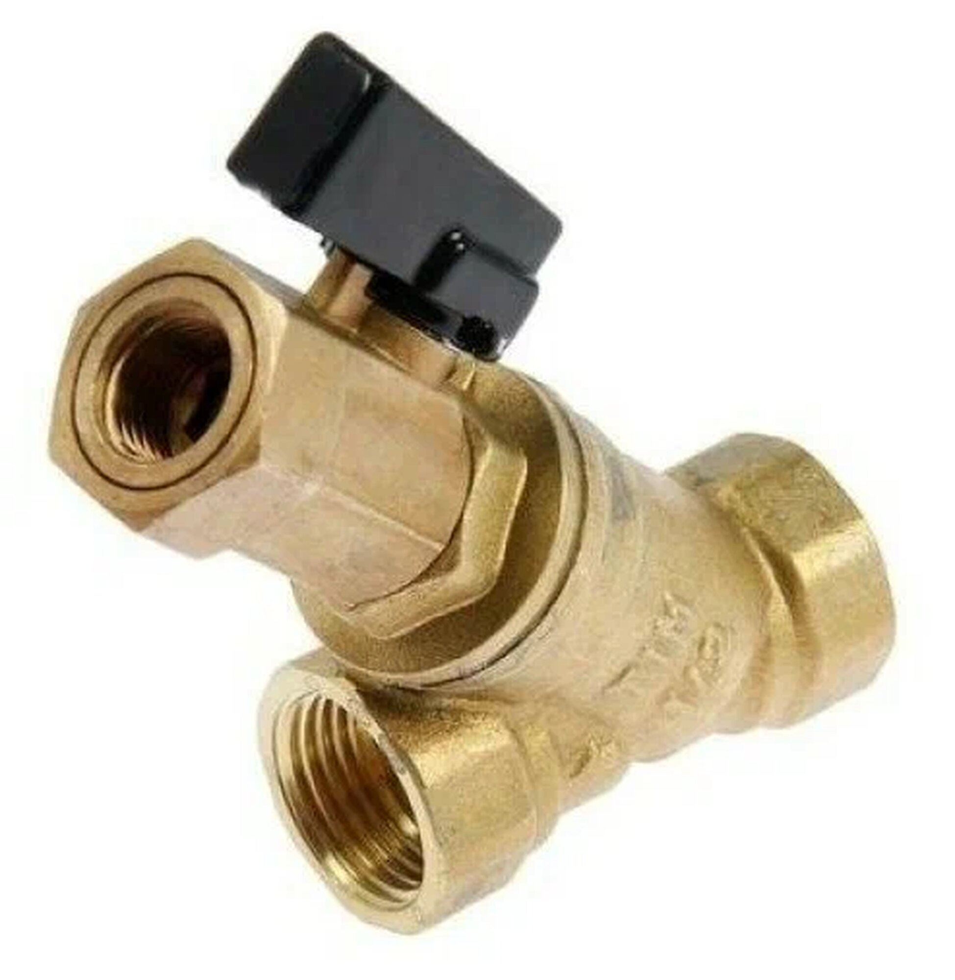 Фильтр косой Tim, грубая очистка, 1", c мини краном, 400 мкм