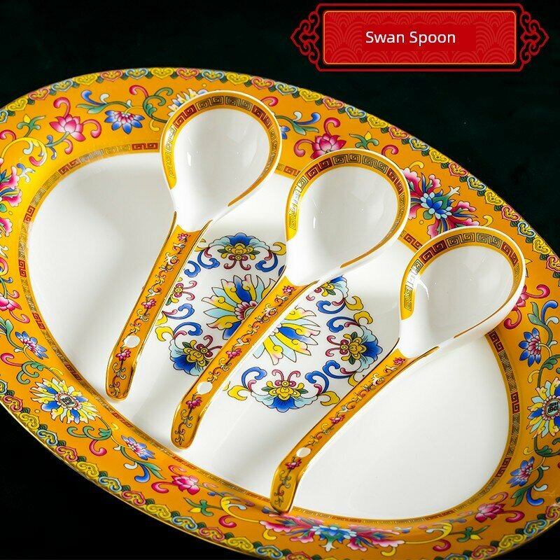 Эмалированная фарфоровая миска, набор китайской посуды, бытовая посуда Цзиндэчжэнь, миска из костяного фарфора, миска