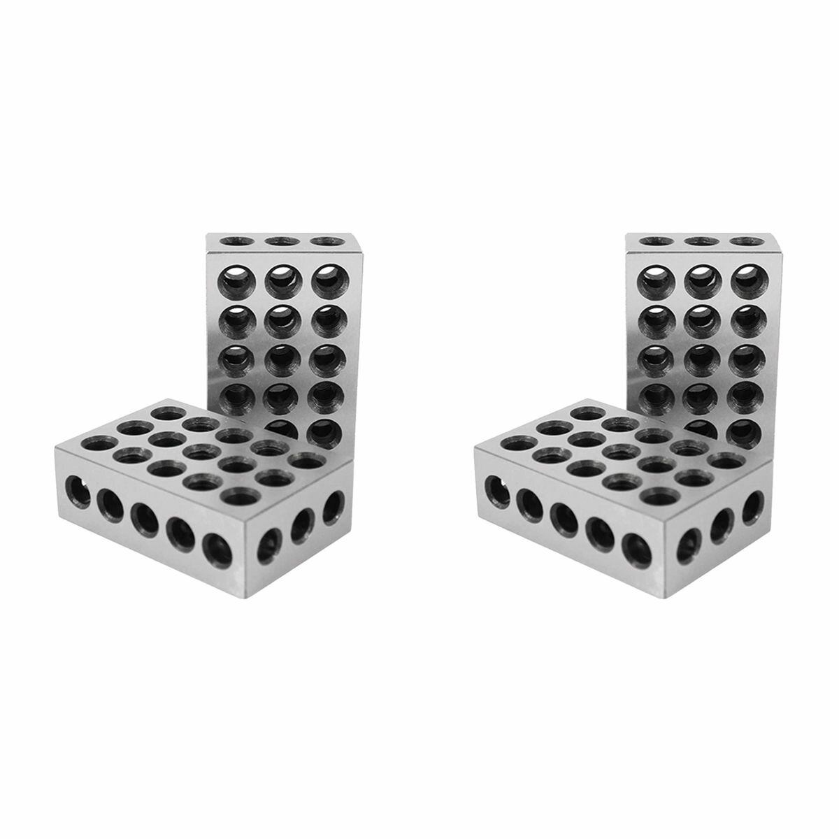 4 шт. 23 отверстия, прецизионные блоки 25-50-75 мм, набор параллельных блоков из закаленной стали, подходящий для станка, фрезерный инструмент