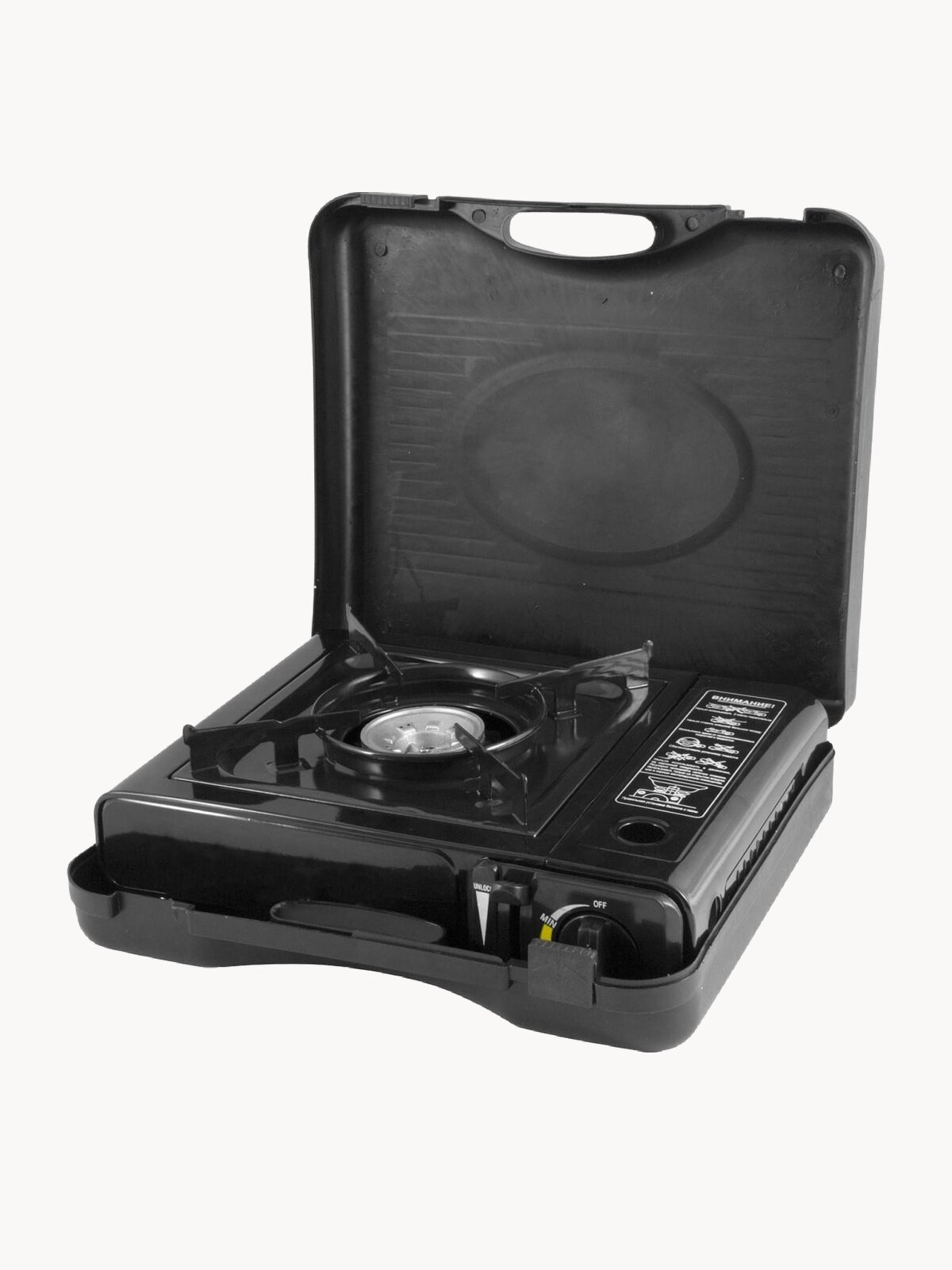 Портативная газовая плита Happy Home, с электроподжигом, переходником, 1 конфорка