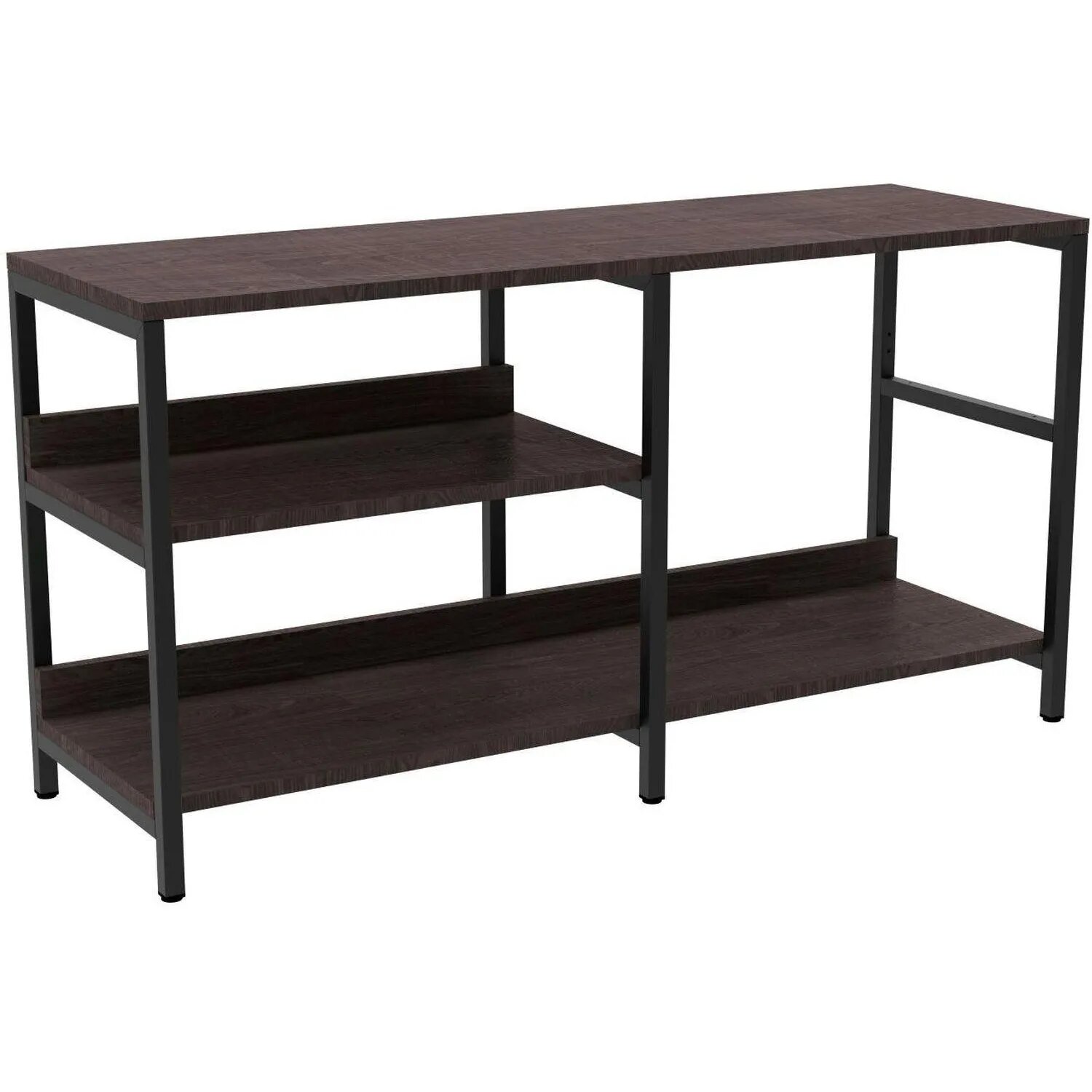 Тумба TI_под ТВ Комус Онега-14 с универ. полкой (слева/справа), яс. анкор. темн