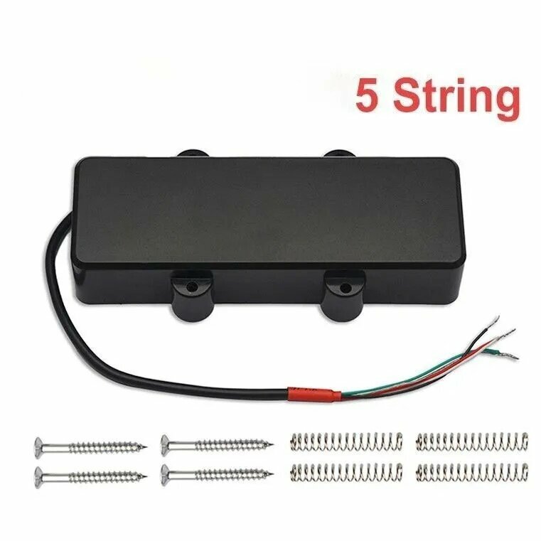 5 струнный герметичный звукосниматель для бас-гитары с двойной катушкой, хамбакер, разделение катушек, керамический магнит, аксессуары для бас-гитары