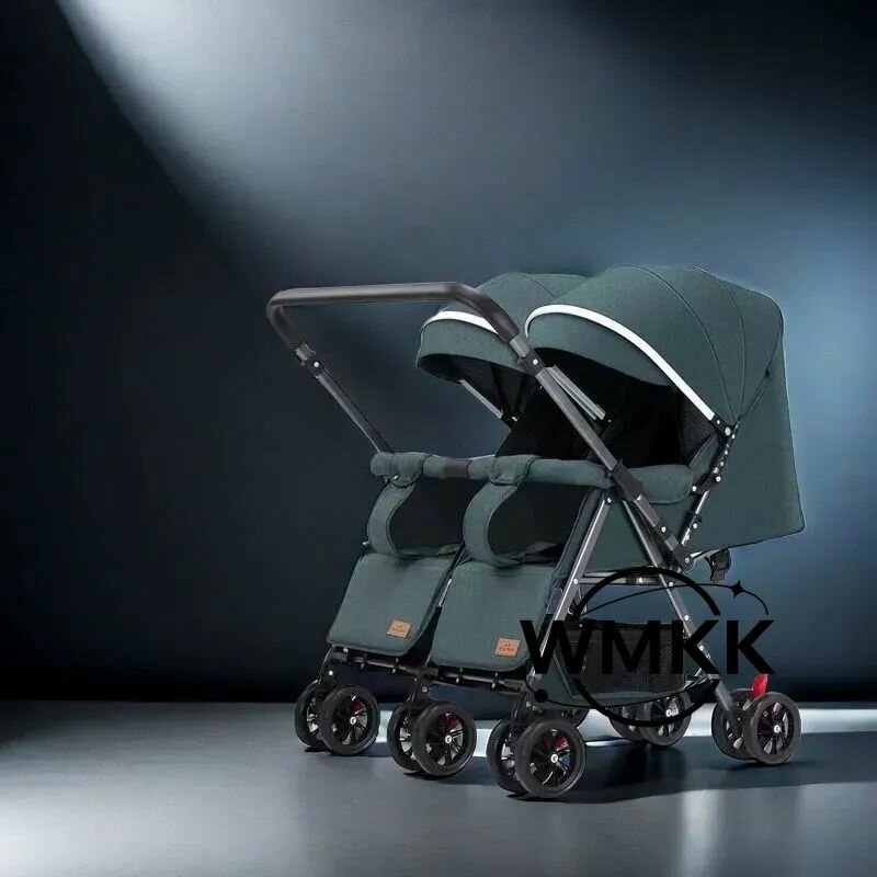 Коляска для двойни, могут сидеть или лежать, легкие и складные