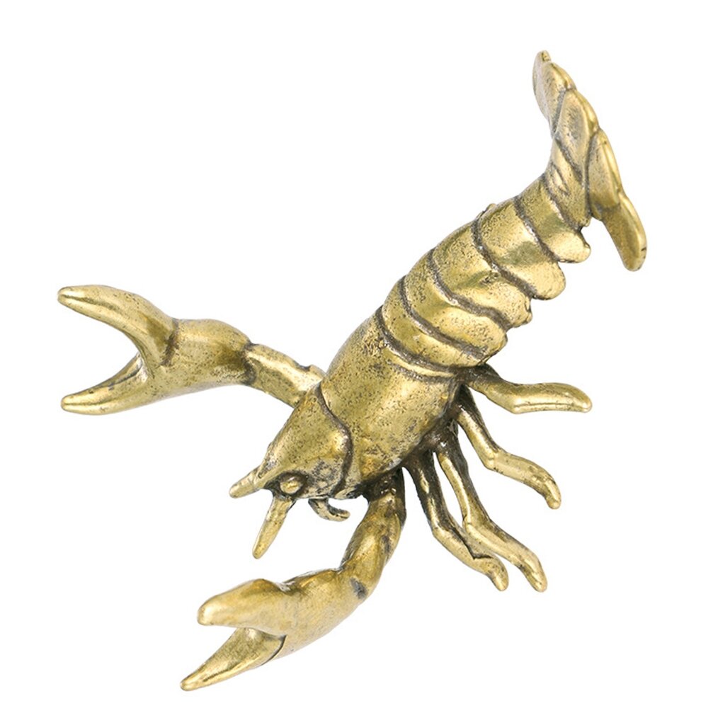Скульптуры омаров, золото, фигурки, держатель для ручек, металлический орнамент для стола, декор для дома и офиса, настенное искусство, подарок
