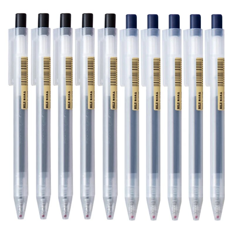 Гелевые ручки MUJI 0,5 мм, набор 10 шт, Цвет: 10 set C