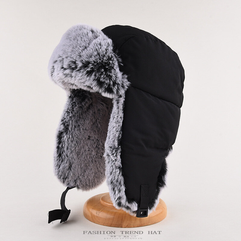 Lei Feng шляпа мужская северо-восточная уличная велосипедная зимняя бархатная утолщенная защита ушей плюшевая теплая хлопковая шапка женская трансграничная внешняя торговля