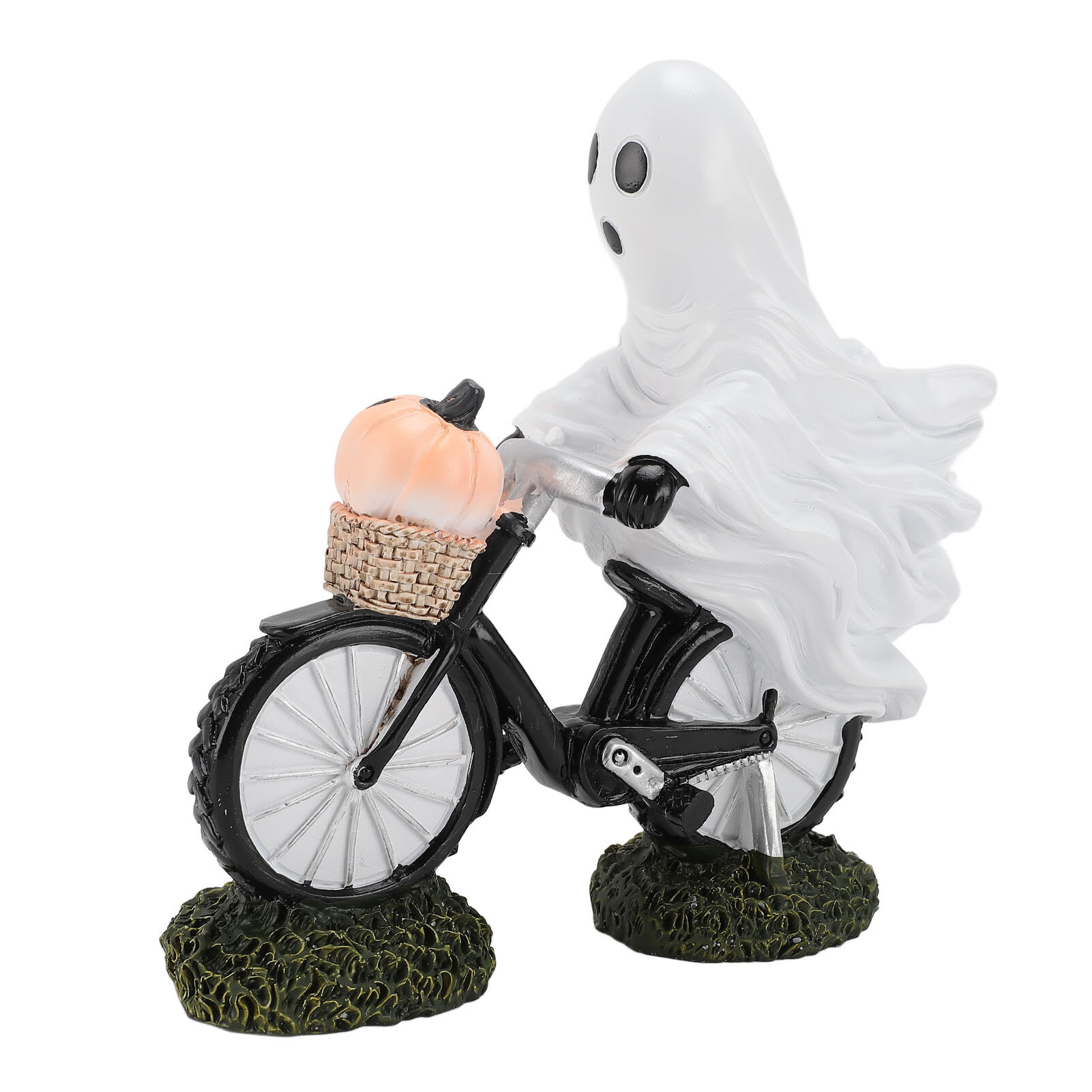 Статуя велосипедов с призраками с тыквенной смолой велосипедной фигурки для праздничного стола