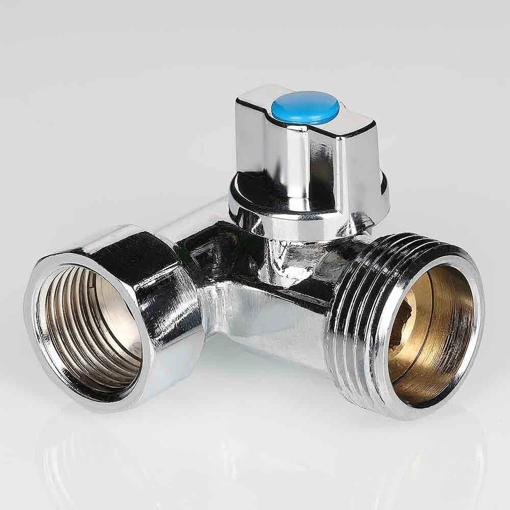 Кран шаровой 1/2" х 3/4" х 1/2" для подключения санитарных приборов VALTEC (VT.256. N.04)