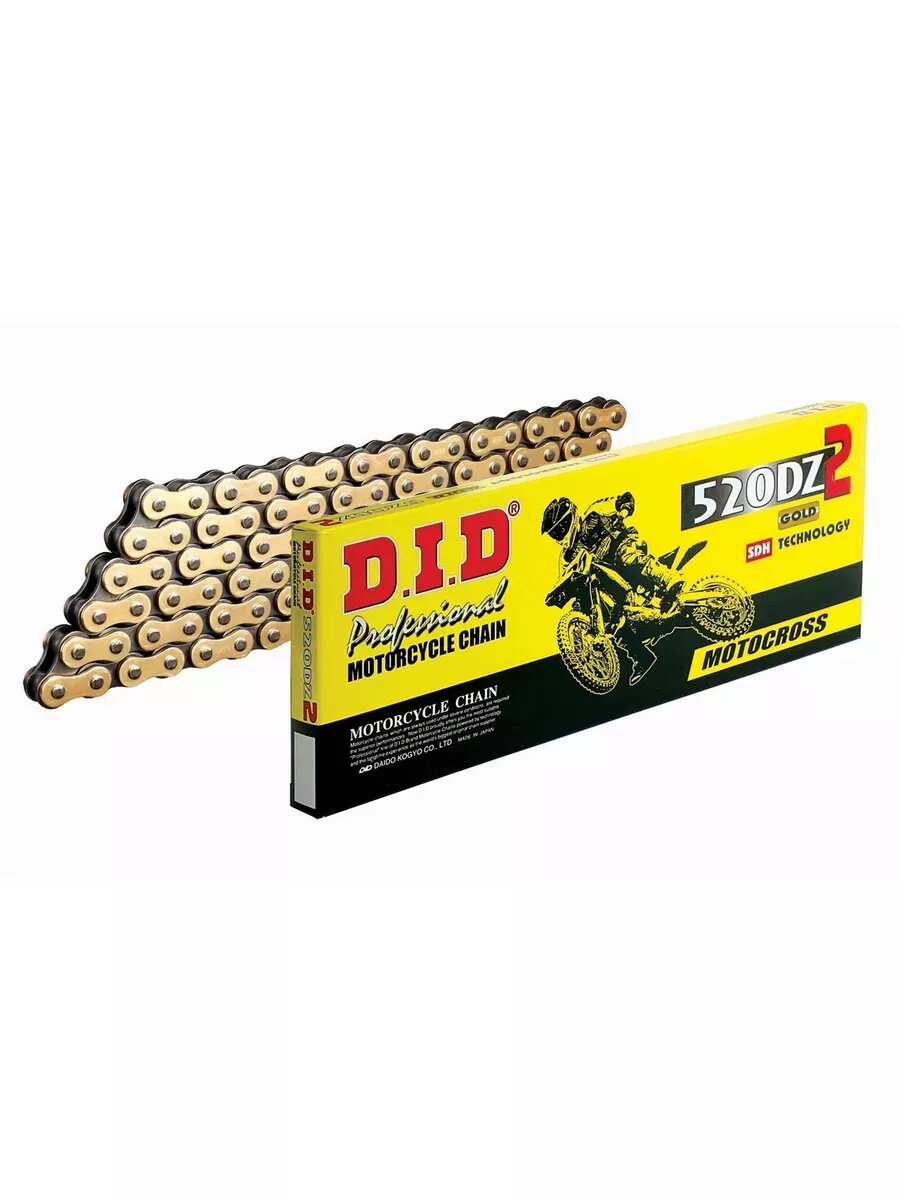 Цепь DID 520-130, с замком-защёлкой, Максимальный объём двигателя, куб. см 450