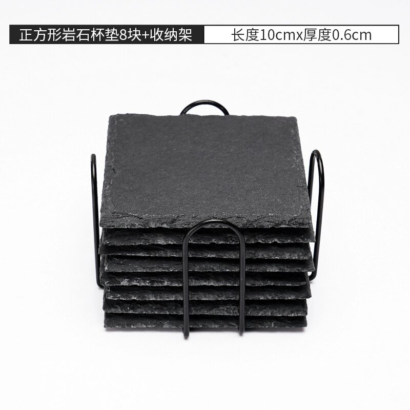 Подставки для коктейлей из натурального камня, термоизоляционные подставки для виски, барные подставки Квадратная