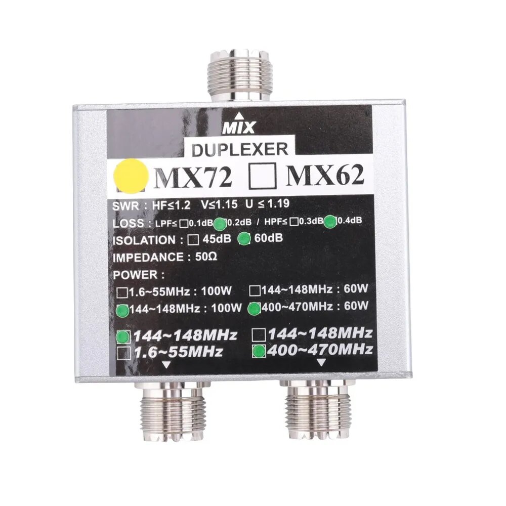 КВ рация трехдиапазонная любительская двухсторонняя радиостанция комбайнер MX72 60-100 Вт