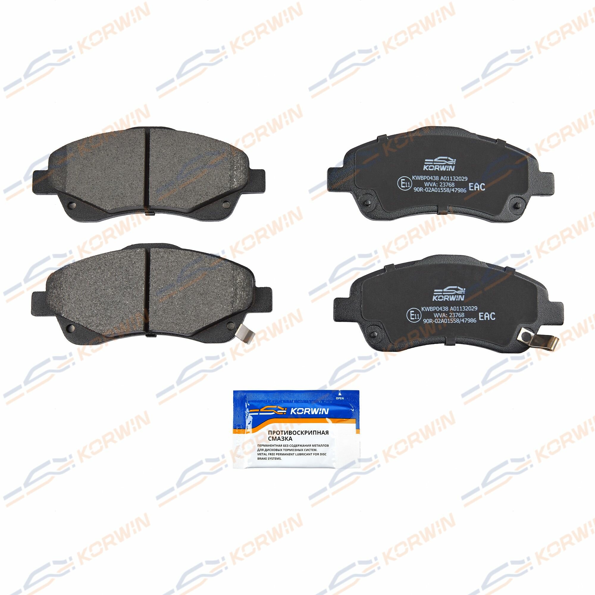Колодки тормозные перед. Toyota Avensis (T25_) 03-08/Corolla Verso 04-09