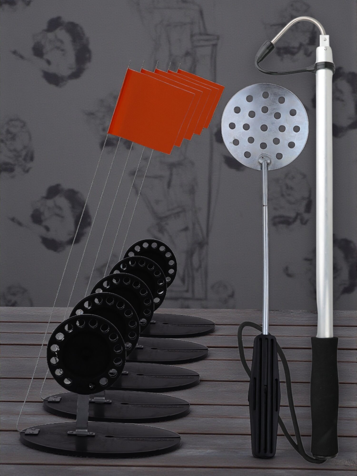 Набор рыболовный MySled 5 флажков для зимней рыбалки на живца