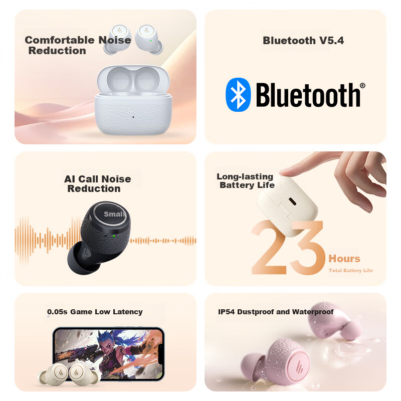Беспроводные наушники EDIFIER X3 Pro True Wireless Noise Cancelling Bluetooth Earbuds, цвет White