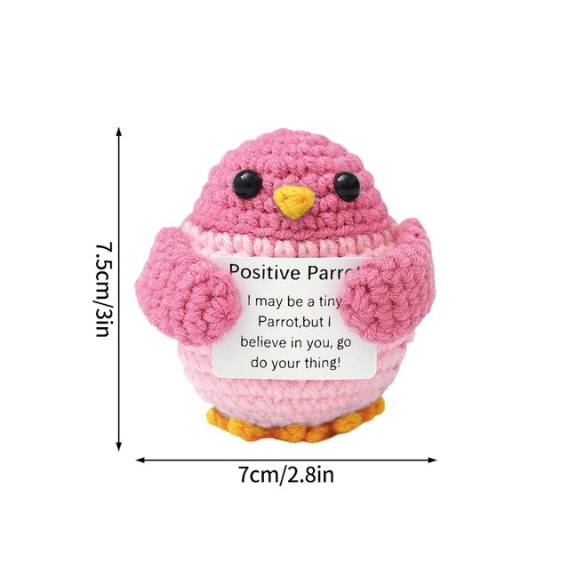 Вязаная крючком кукла с позитивной энергией, симпатичная мини-игрушка в виде обнимающейся картофелины, украшение ручной работы, кавайное вязаное крючком животное в подарок на Рождество