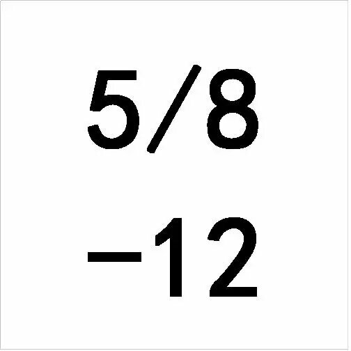 Метчик для резьбы 5/8 дюйма, Цвет: 12 UN