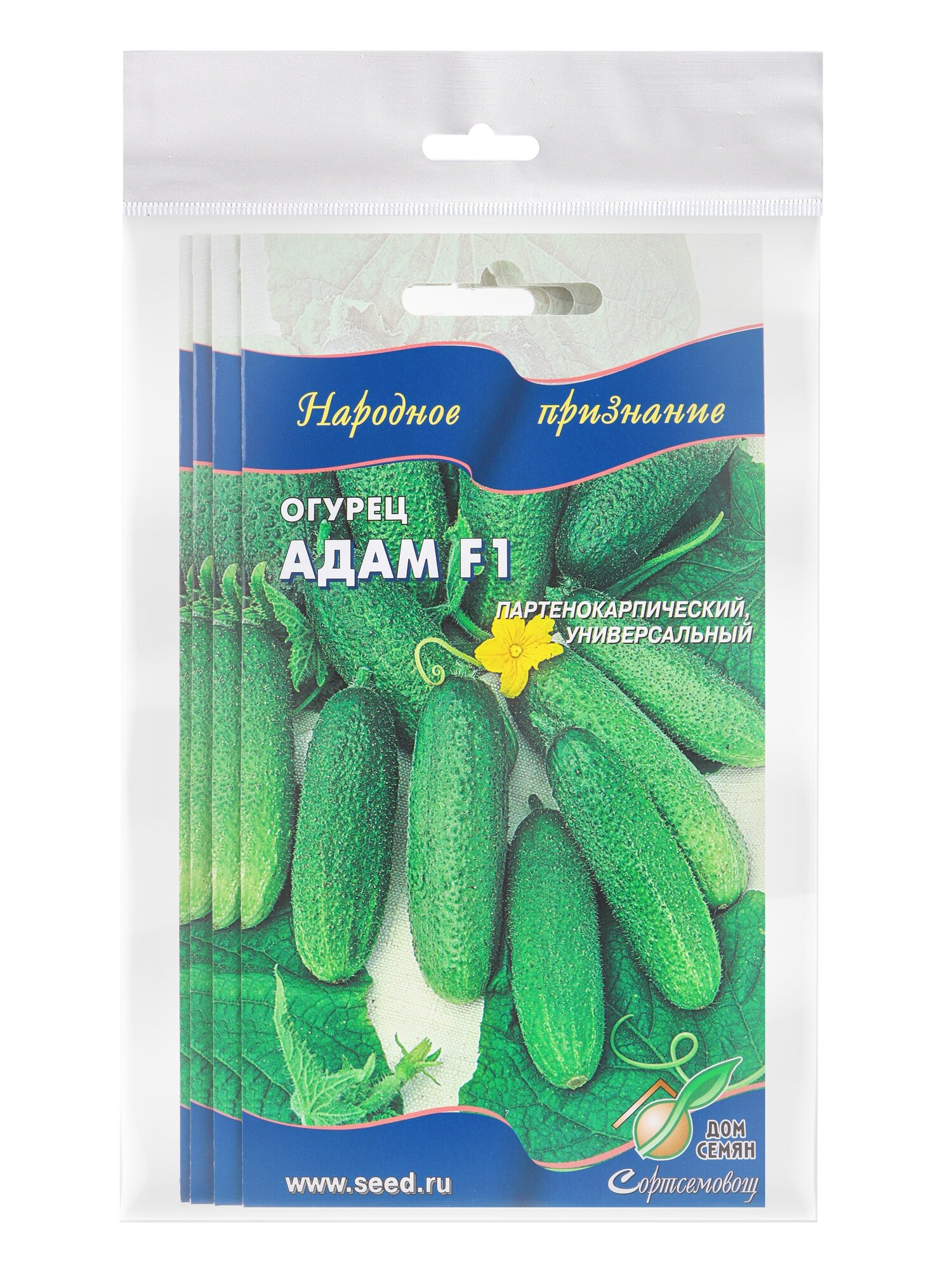 Набор семян огурца «Адам», F1, 4 шт, «Мой выбор»
