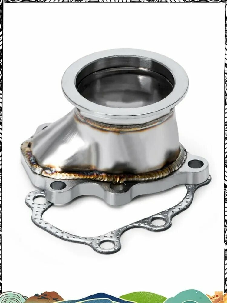 Турбо-Адаптер Из Нержавеющей Стали Turbo Down Adapter PQY4833 Для T25 T28 GT25 GT28 2,5 "63-Мм V-Band Flance
