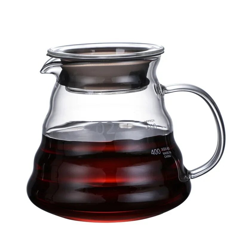 Прозрачный стеклянный кофейник облако 350/600/800 мл 600ML