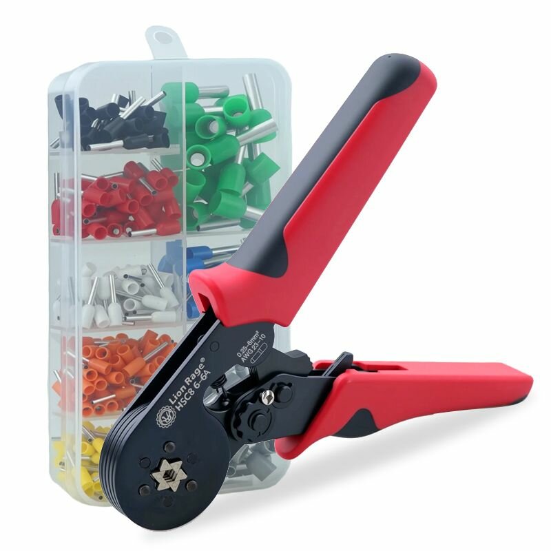 HCS6-6 ручной шестиугольный жимовой клещ с клиновым механизмом, предназначенный для штыревых наконечников 0,08-6,0 мм