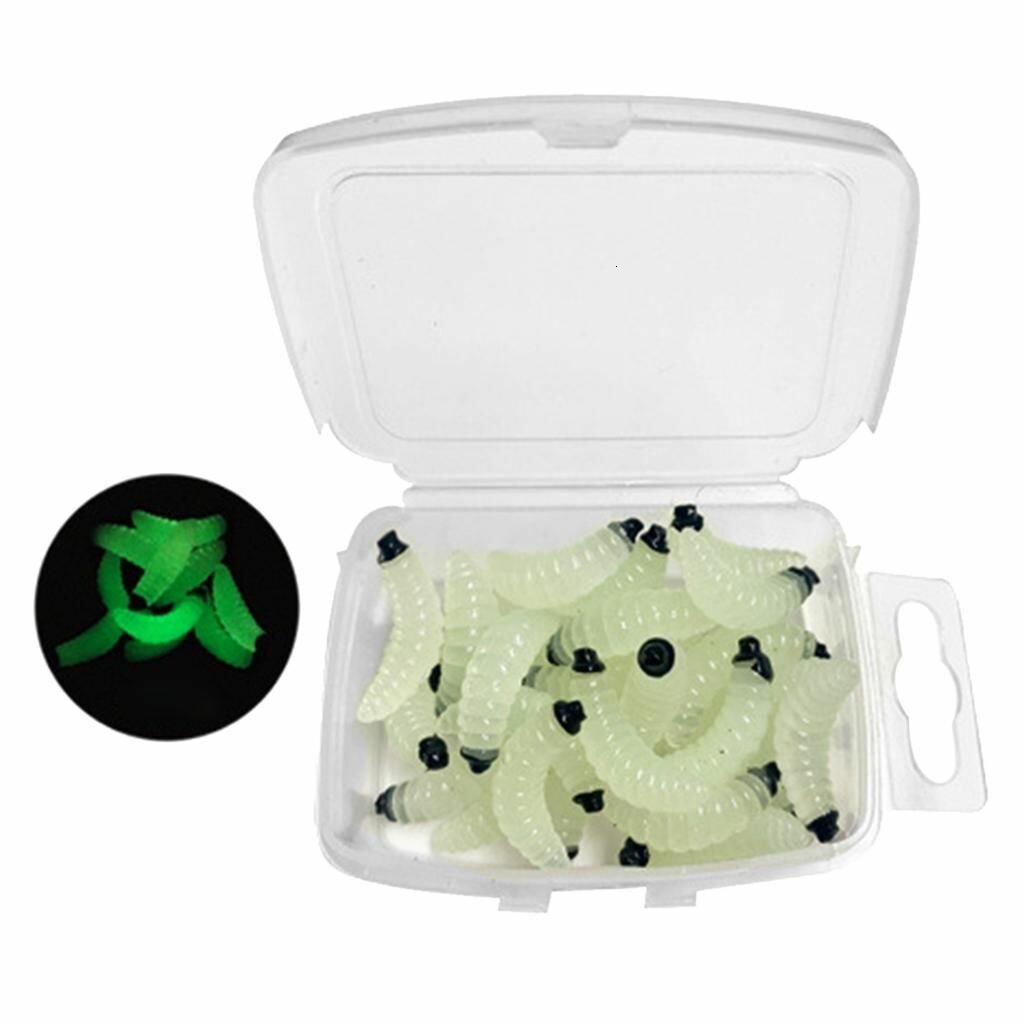 Мягкие искусственные черви для рыбалки, 30 серебристых