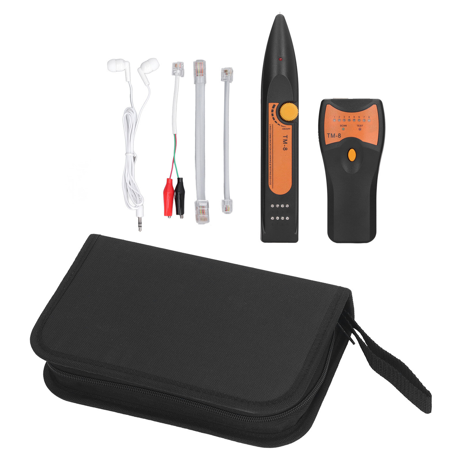 Сетевой тестер кабельных сетей RJ45 Wire Tracer RJ11 для телефона и интернета, быстрый поиск проводов, регулировка тона, компактный