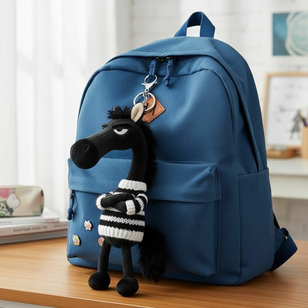 20 см брелок в виде мультяшной лошадки с шарфом, игрушка-имитация лошадки