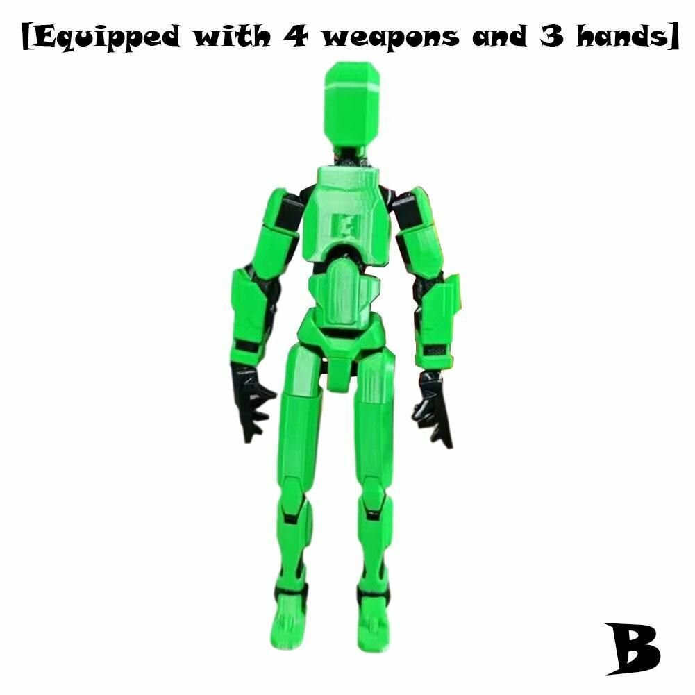 Счастливая кукла с 13-суставным подвижным человеком, напечатанным на 3D-принтере