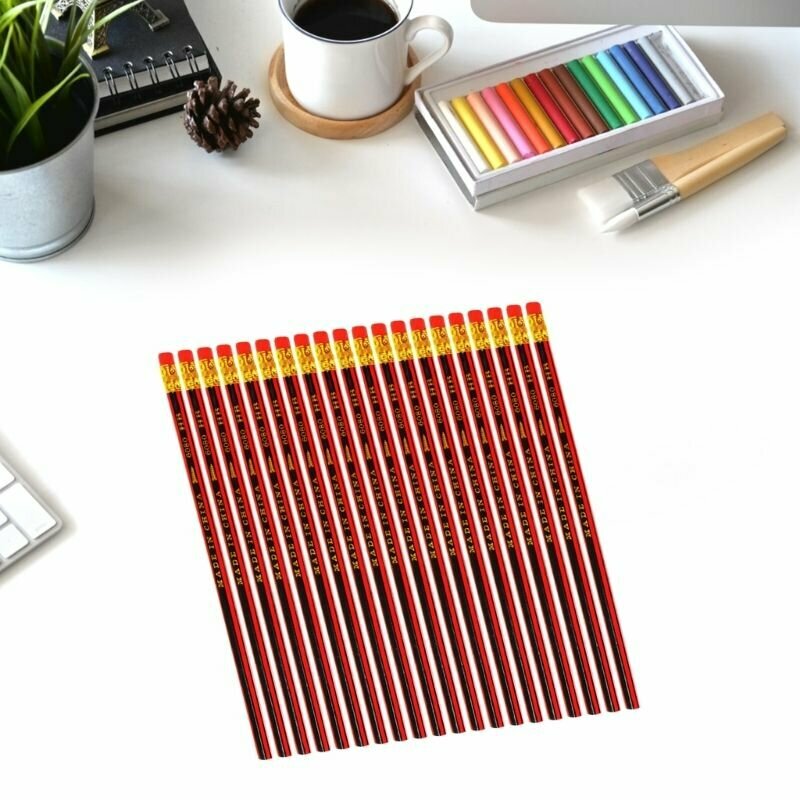1 набор из 20 черных и красных карандашей для рисования HB