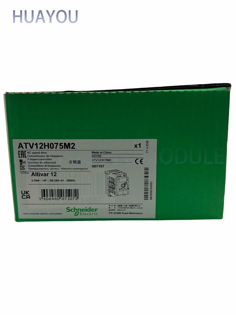 Новый оригинал Преобразователь частоты и устройство плавного пуска Schneider ATV12H075M2 Altivar 12