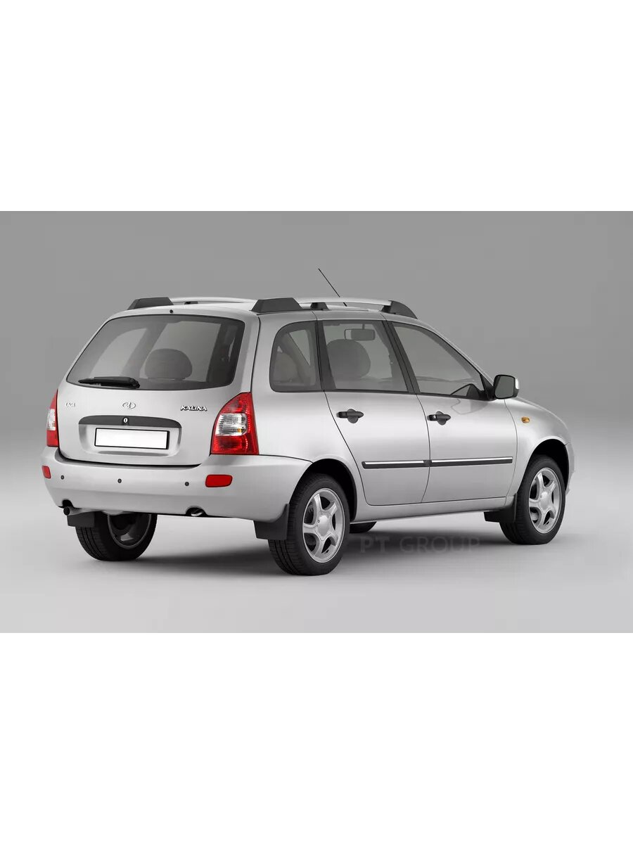 Рейлинги с поперечинами усиленные под крышу с ребром на Калину Универсал 2004-2013