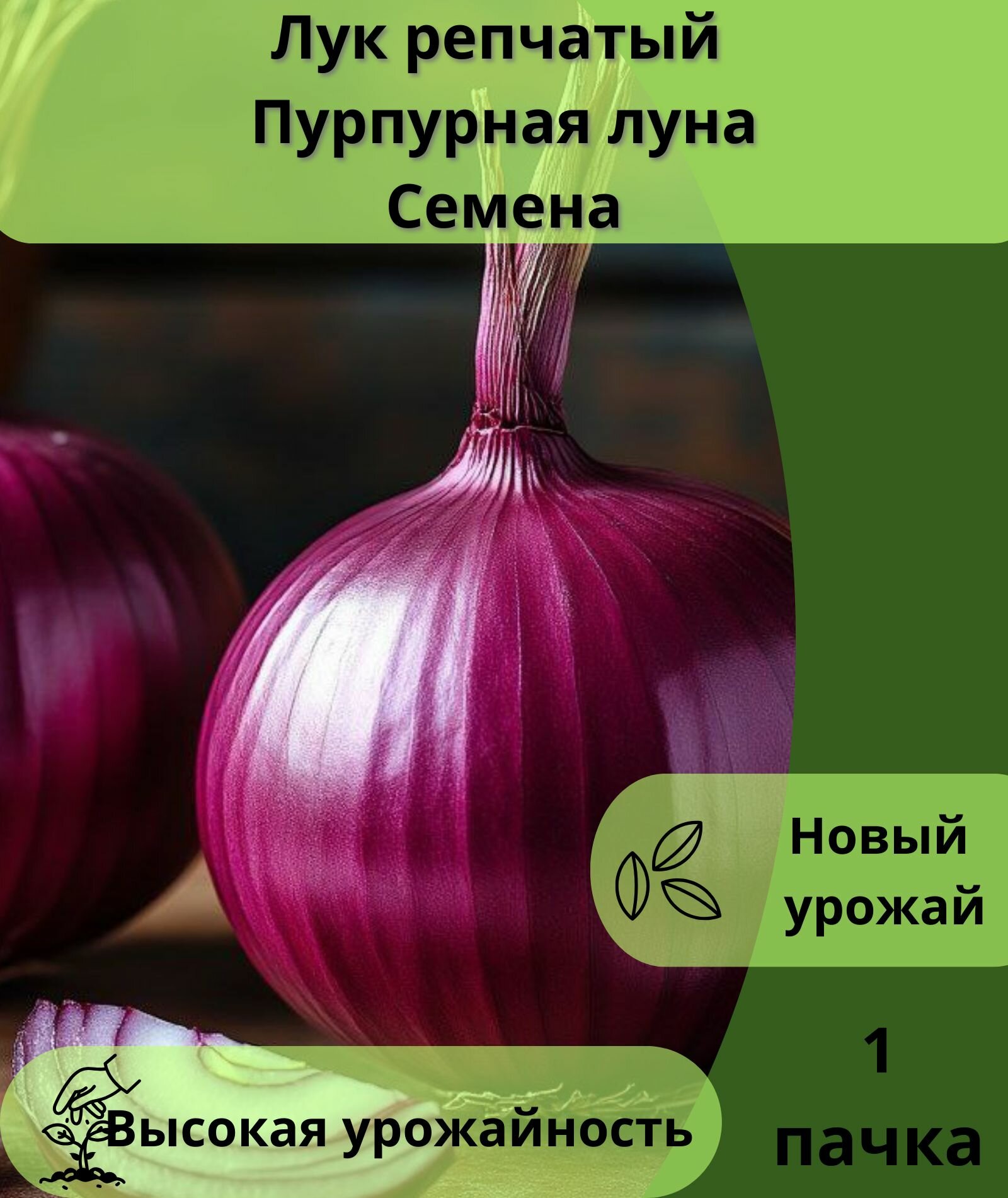 Лук репчатый Пурпурная луна, семена 10шт