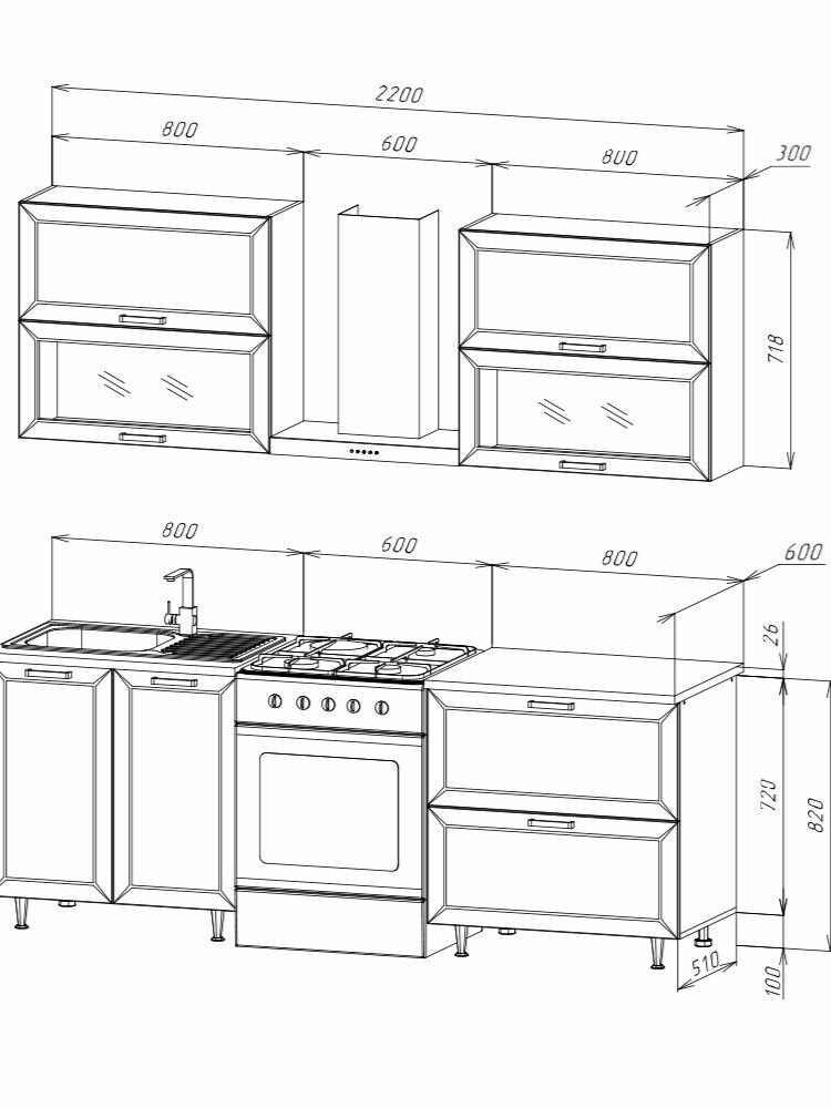 Кухонный гарнитур 1,6м (к.2) Монако камень светлый/камень темный, графит, МИФ