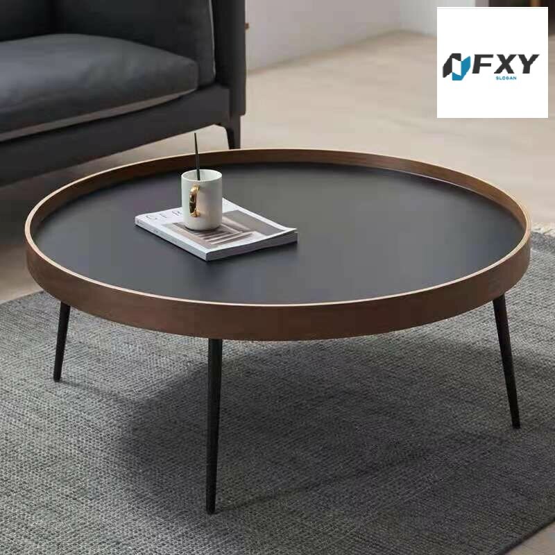 Эксклюзивный журнальный столик Furniture 80x80x45 см в минимализме из МДФ, цвет черный орех