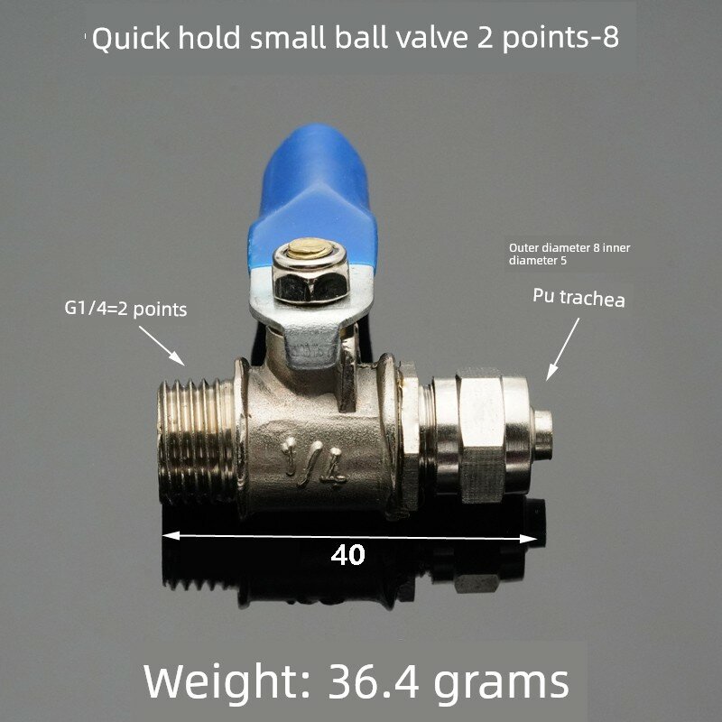 Миниатюрный шаровой кран с двойной внутренней резьбой, 1/8, 1/4, 1/2, 3/8 дюйма, внутренняя и внешняя резьба, медный