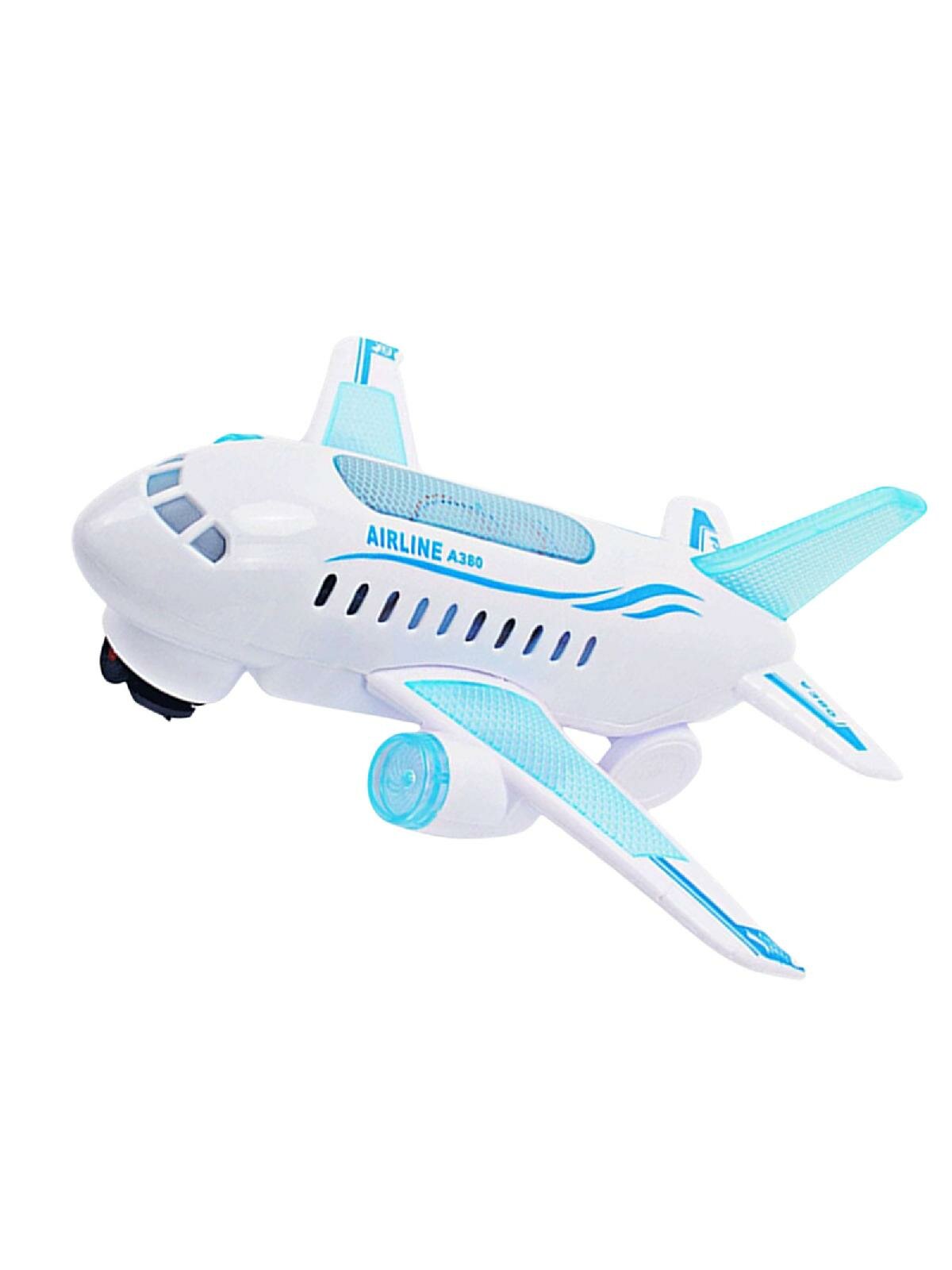 Светящаяся в темноте модель самолета для детских ночных игр Безопасный прочный пластик