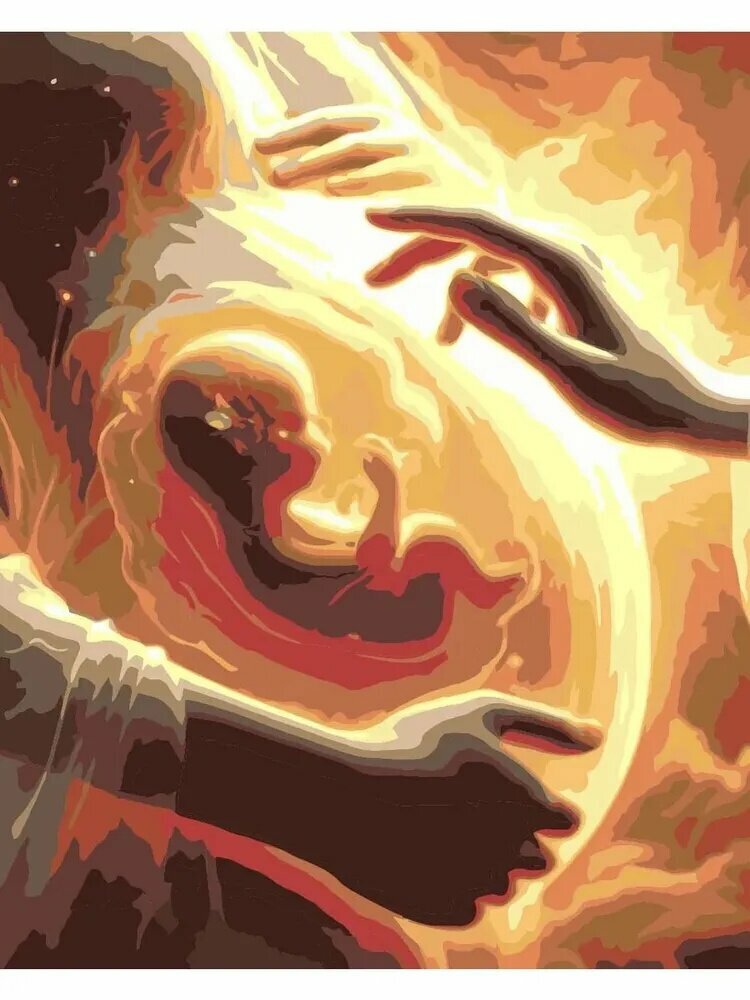 Картина по номерам Беременная Девушка Беременность на деревянном подрамнике 40х50 см, кисти, краски, лак