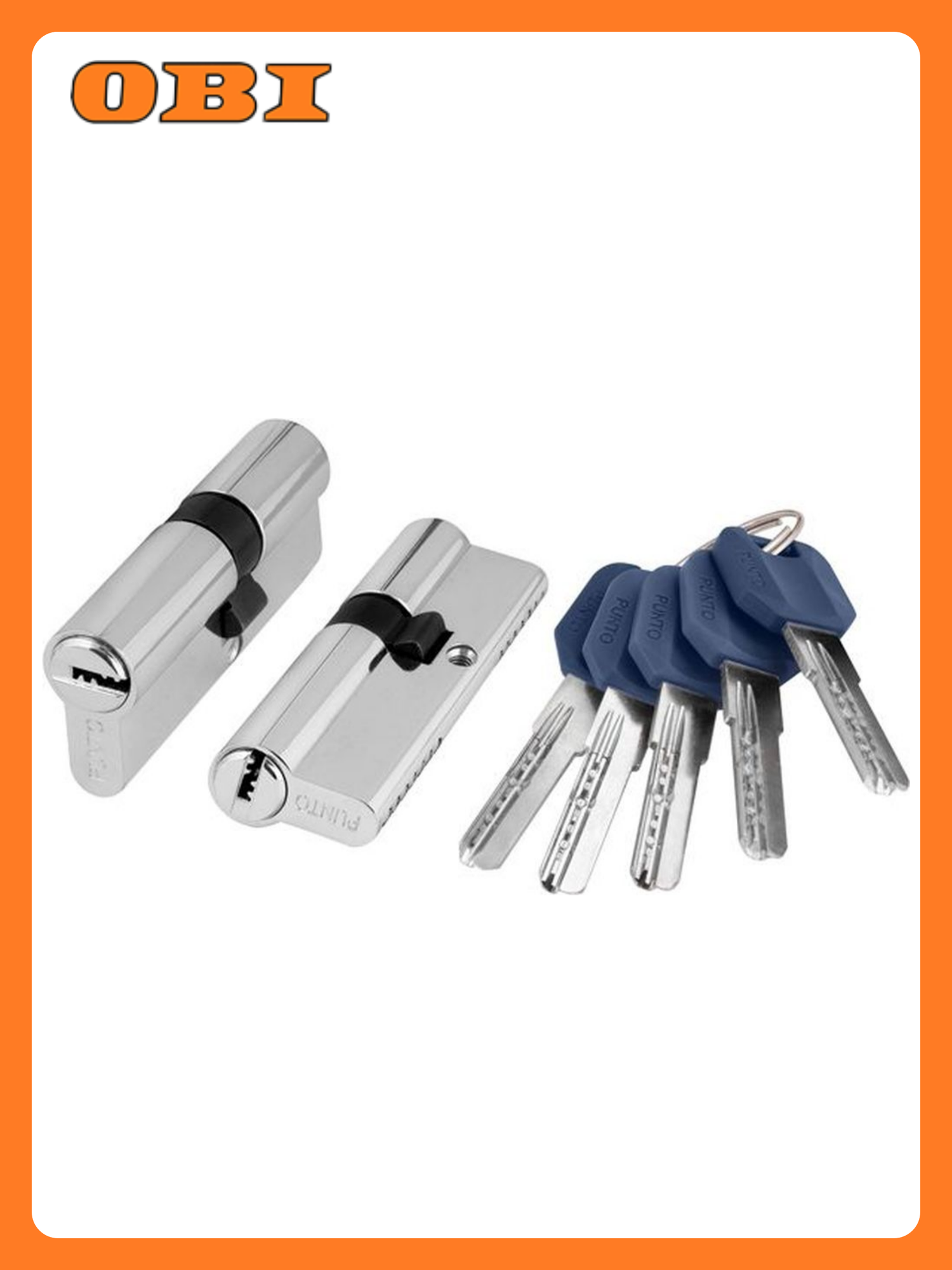 Цилиндровый механизм Punto Z400, ключ-ключ, 5 ключей, 78000 комбинаций, серебристый